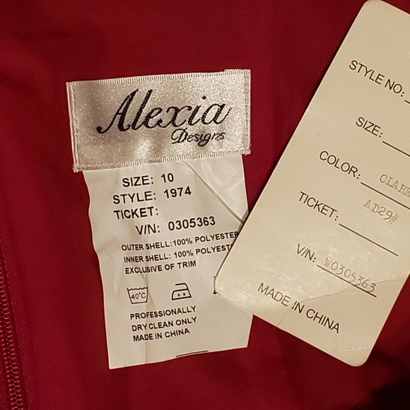 Alexia Designs | Dresses | Alexia Designs Claret Satin Formal Gown Nwt ...